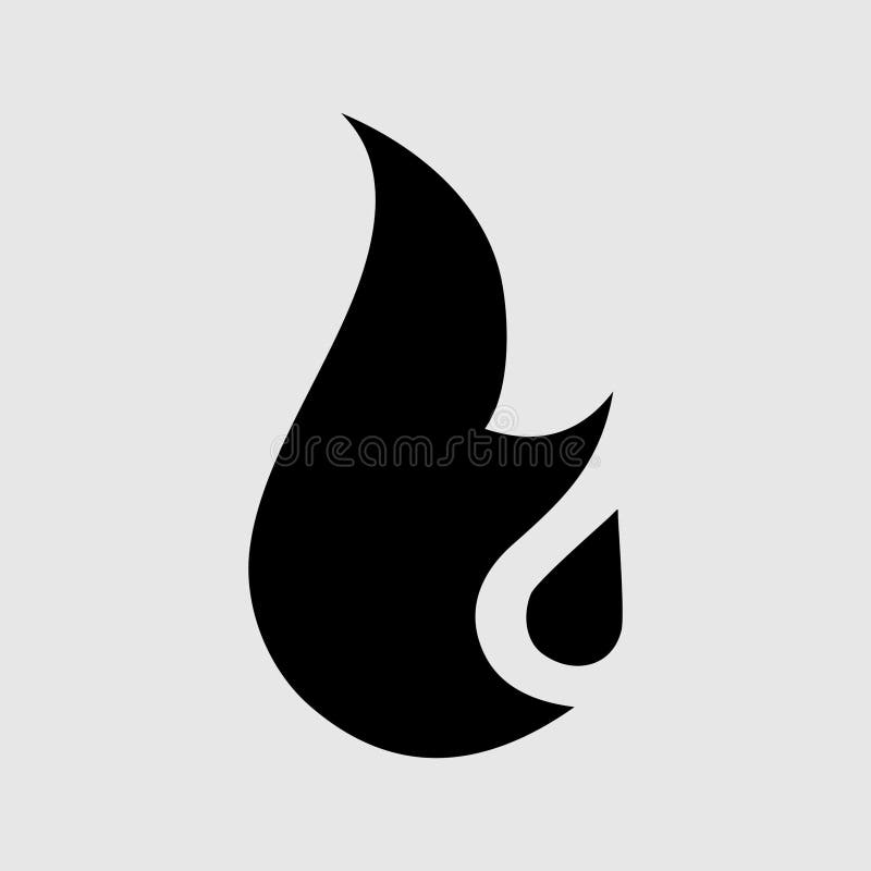 Blazing Essence: Minimalist Fire Symbol Stock Vector - Illustration of ...