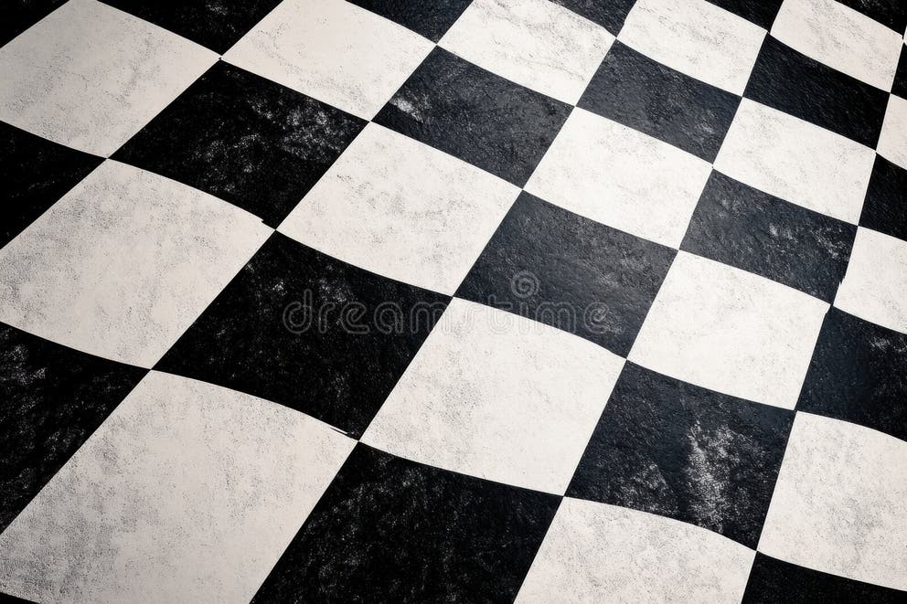Bold Black and White Checkerboard and Diagonal Stripes Create Striking ...