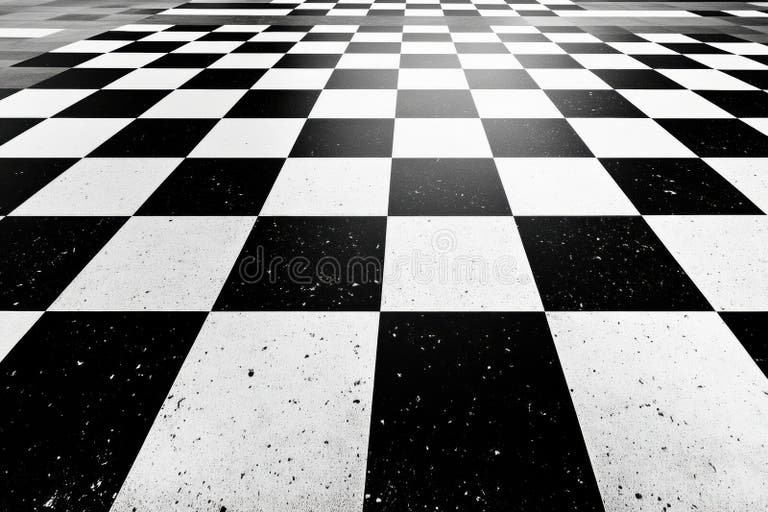Bold Black and White Checkerboard Pattern with Diagonal Stripes Creates ...