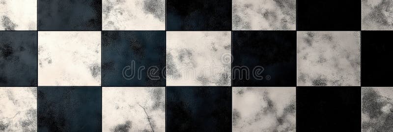 Bold Black and White Diagonal Stripes and Checkerboard Pattern Create ...