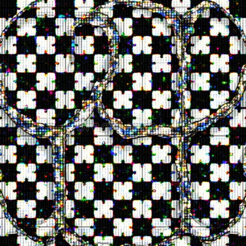 Bold Black and White Interlocking Tile Vector Design , Simple, Graphic ...