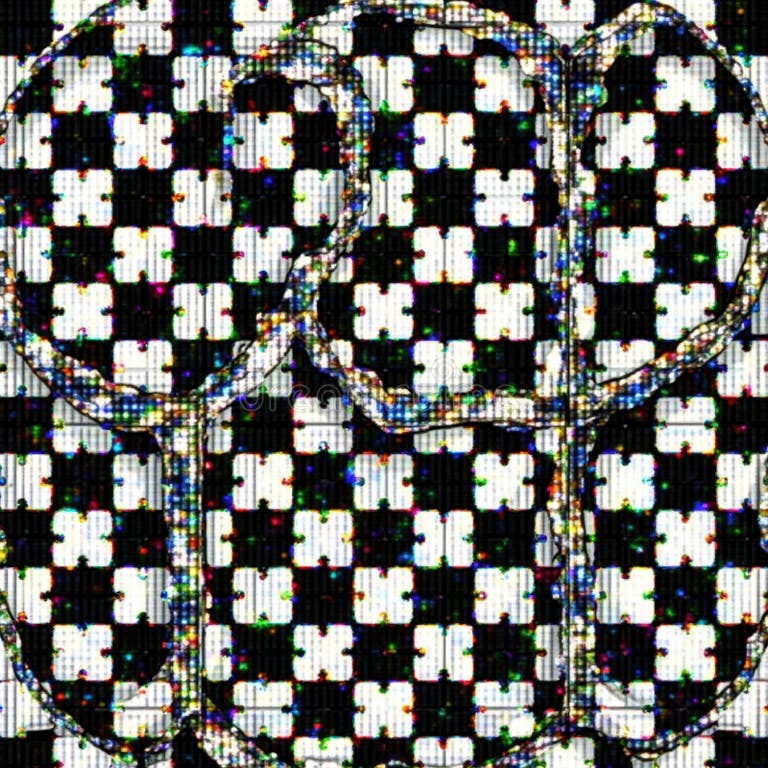 Bold Black and White Interlocking Tile Vector Design , Simple, Graphic ...