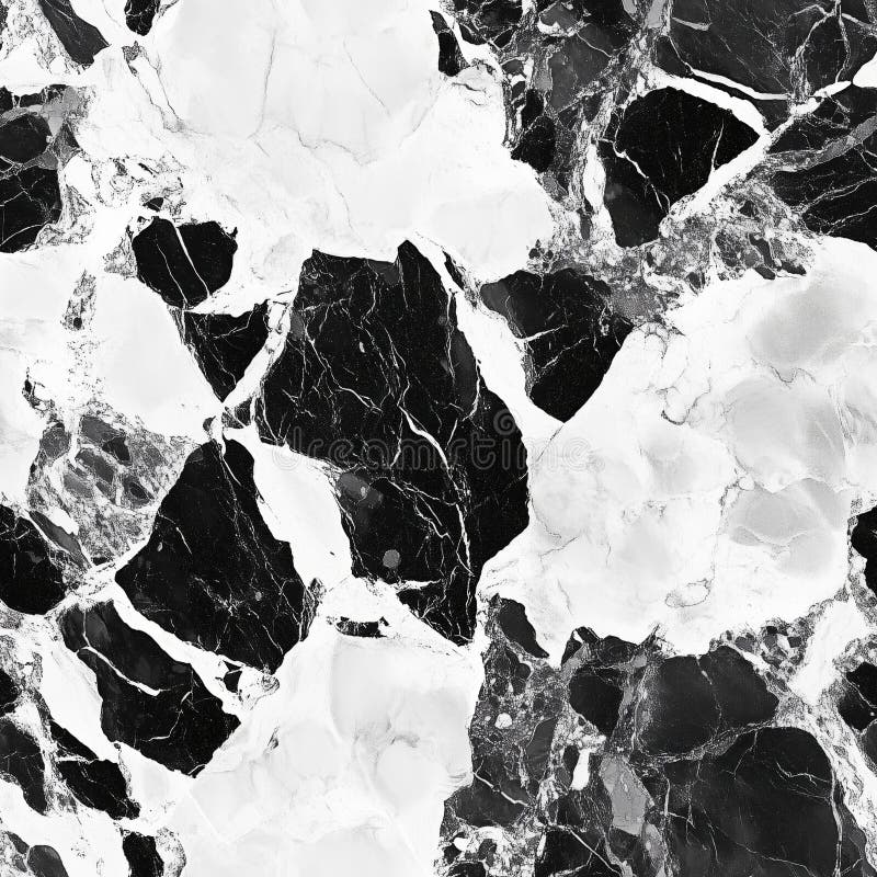Bold Black and White Marble Stone Surface with Striking Patterns Stock ...
