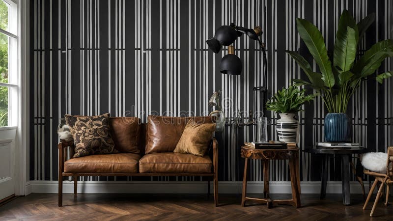 Bold Black and White Vertical Stripes for a Modern Design Stock Image ...