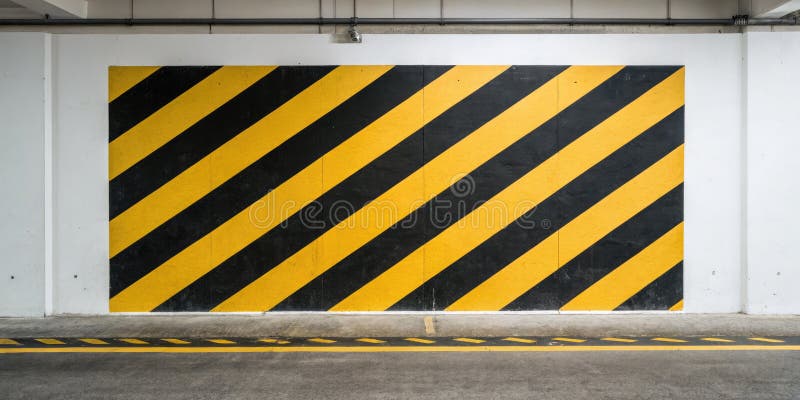 Bold Black and Yellow Diagonal Stripes a Minimalist Safety Design for ...