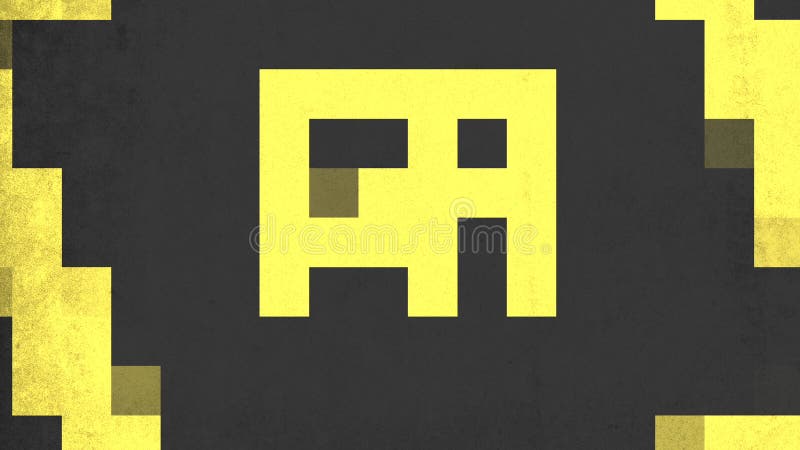Bold Black and Yellow Pixelated a Logo Design Element Stock Footage ...