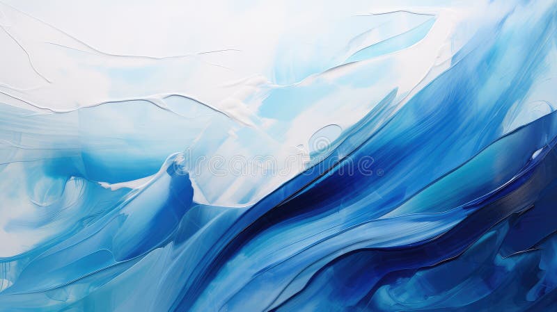 Bold blue abstract waves stock illustration. Illustration of dramatic ...