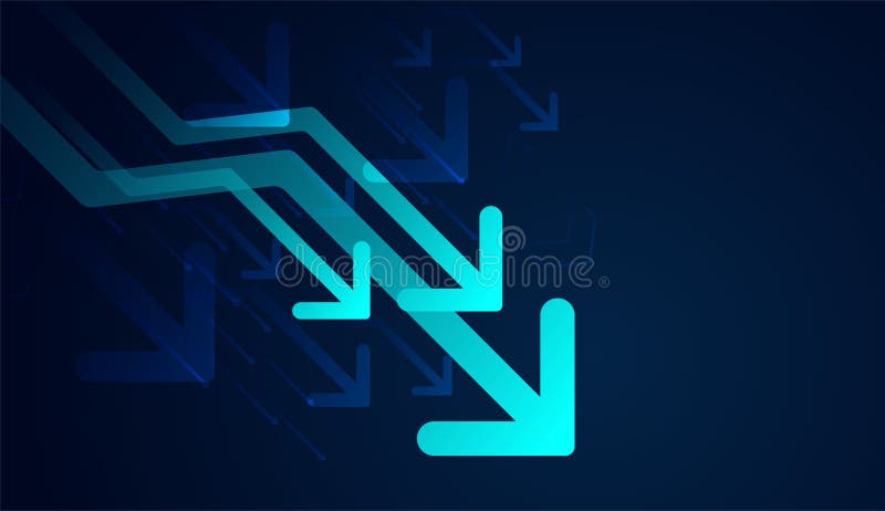 Falling Business Diagram Arrows Stock Illustrations – 277 Falling ...