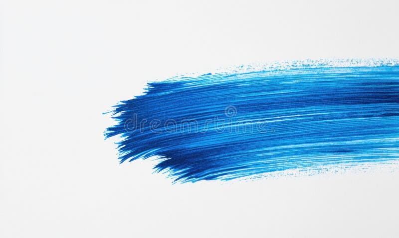 A Bold Blue Brushstroke Creates a Vibrant, Artistic Texture on a Crisp ...