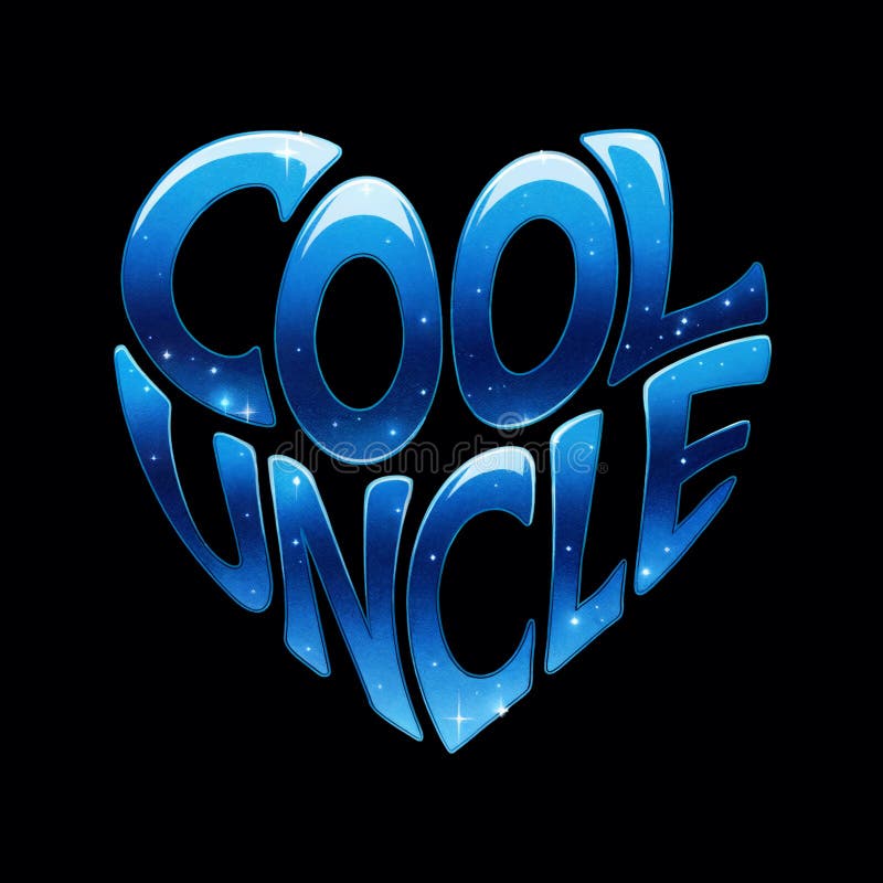Bold Blue Letters Forming the Words COOL UNCLE Stock Illustration ...