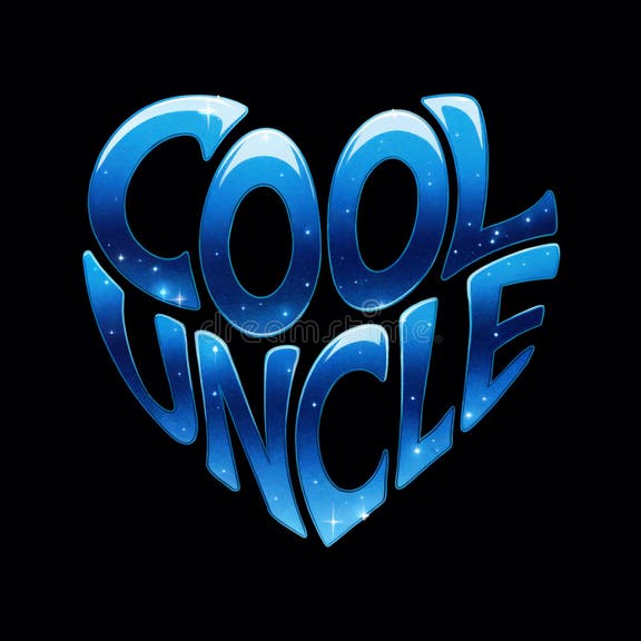 Bold Blue Letters Forming the Words COOL UNCLE Stock Illustration ...