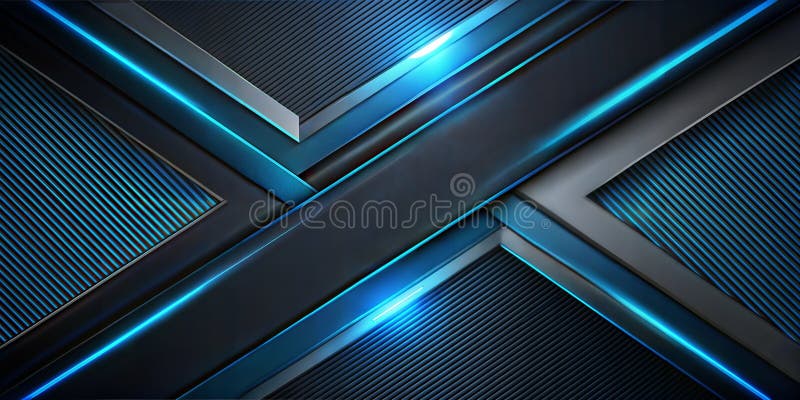Bold Blue Neon Accents on a Textured Black Background Creating a ...