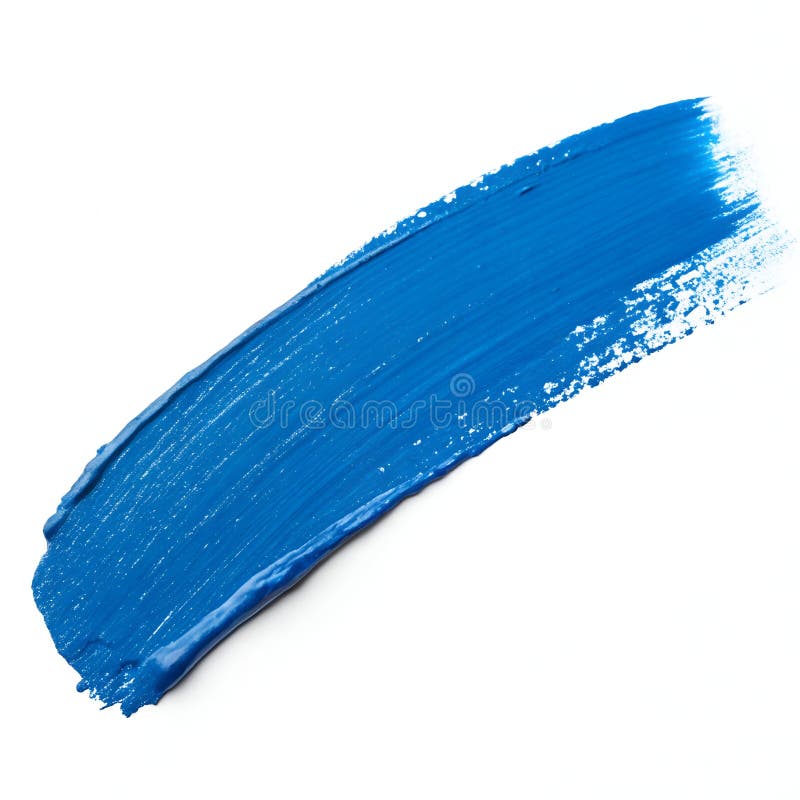 Blue Paint Stroke Isolated on White Background Stock Illustration ...