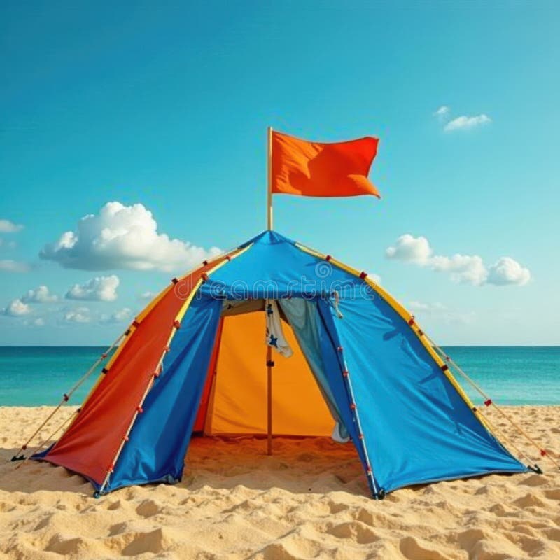 Bold Blue Tent, Cheerful Flag Waves Dynamically , Texture, Carnival ...