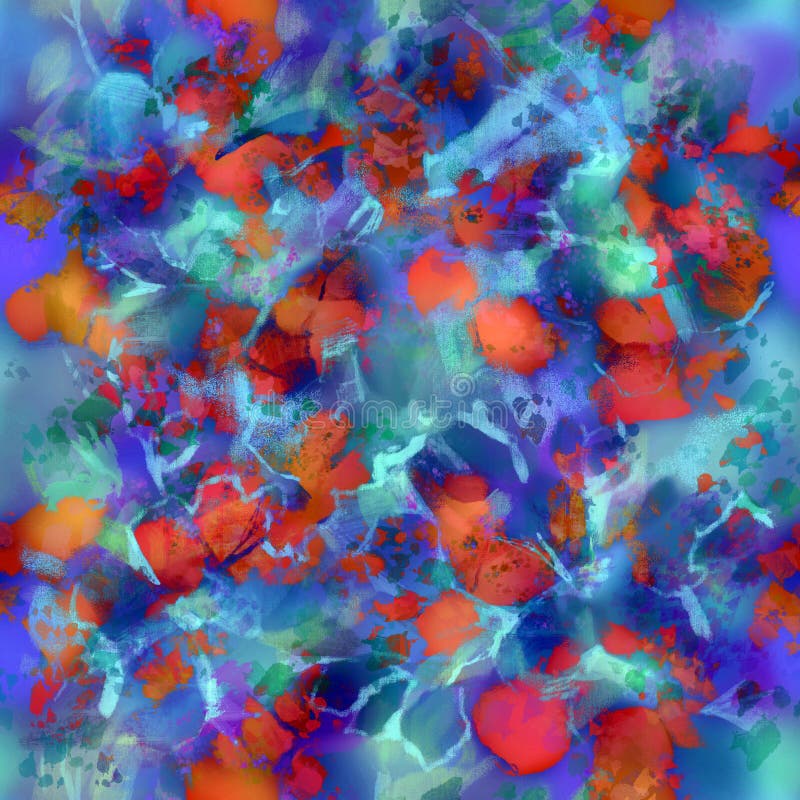 Bold Bright Brush Strokes Abstract Multicolor Blur Painted Layered ...