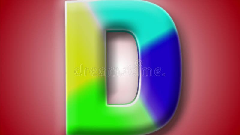 Bold and Bright 3D Letter D Animation, Highlighted by Dynamic Camera ...