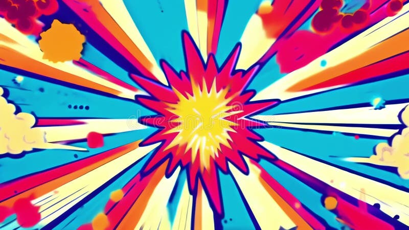 Bold and Bright this Retro Pop Art Explosion Background is Bursting ...