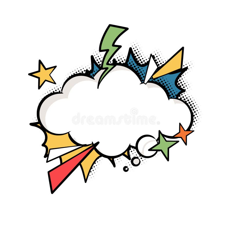 Bold and Bright Speech Bubbles in Pop Art Style Stock Vector ...