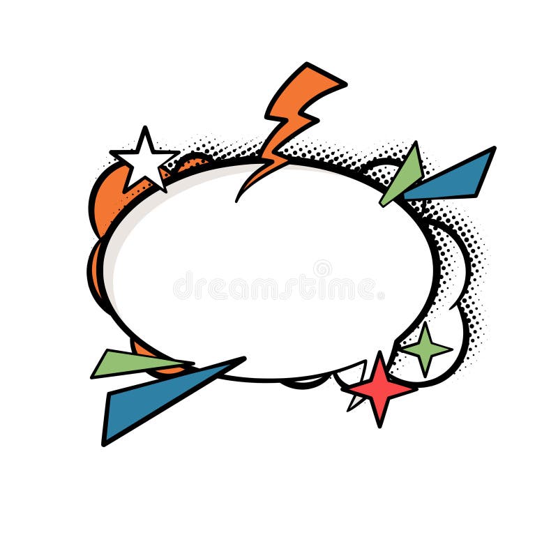 Bold and Bright Speech Bubbles in Pop Art Style Stock Vector ...