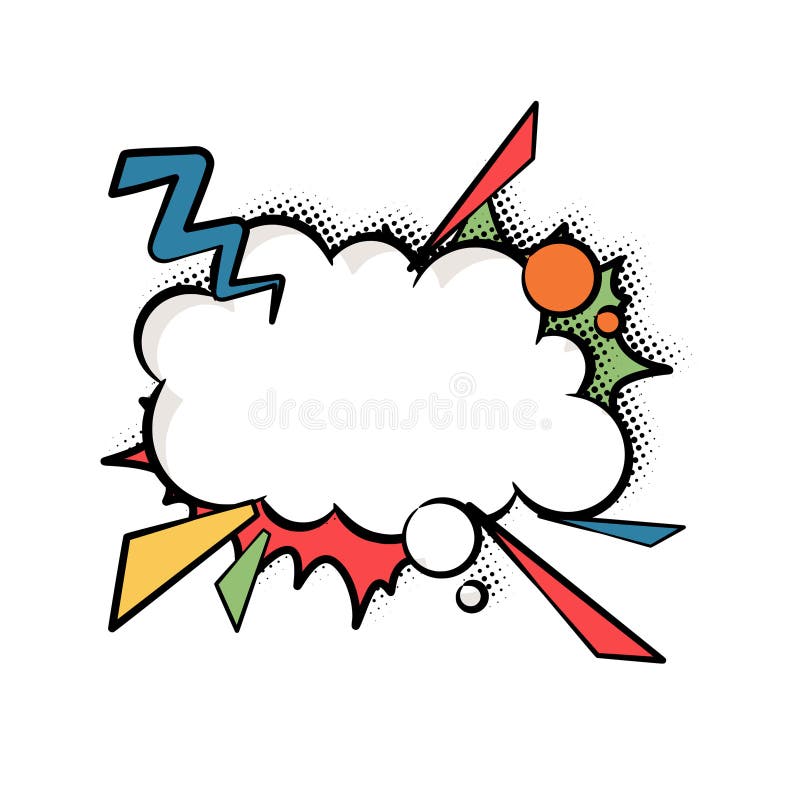 Bold and Bright Speech Bubbles in Pop Art Style Stock Vector ...