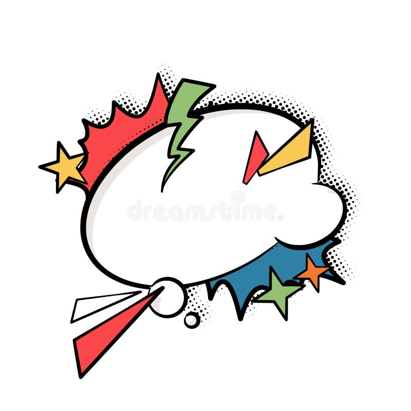 Bold and Bright Speech Bubbles in Pop Art Style Stock Vector ...