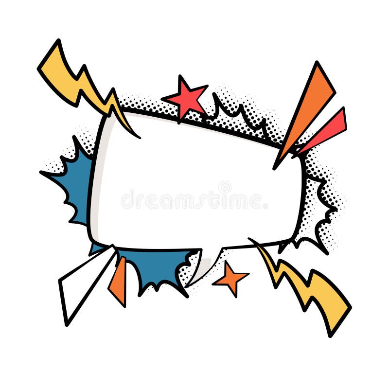 Bold and Bright Speech Bubbles in Pop Art Style Stock Vector ...