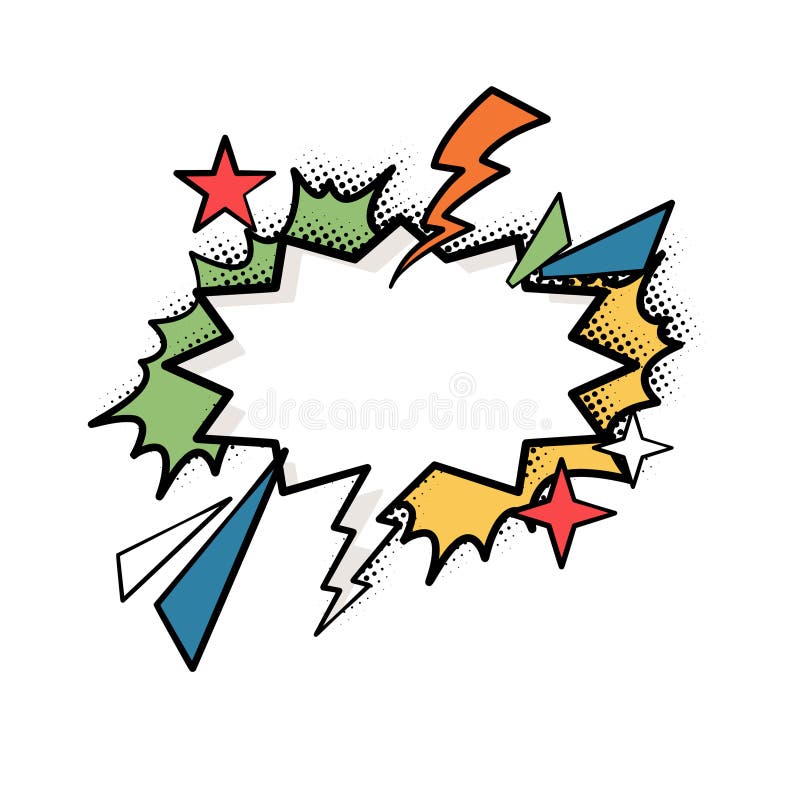 Bold and Bright Speech Bubbles in Pop Art Style Stock Vector ...