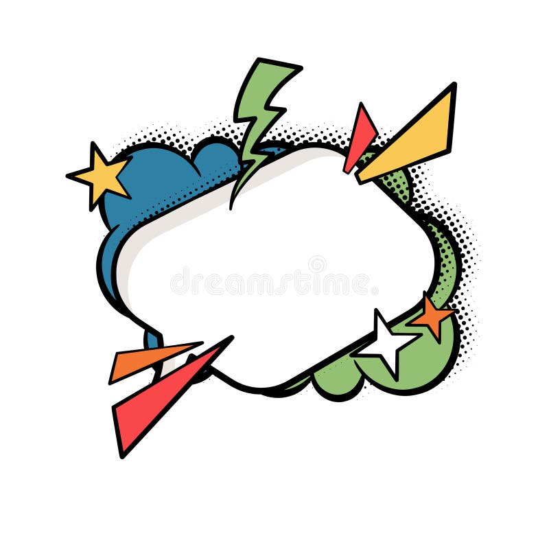 Bold and Bright Speech Bubbles in Pop Art Style Stock Vector ...