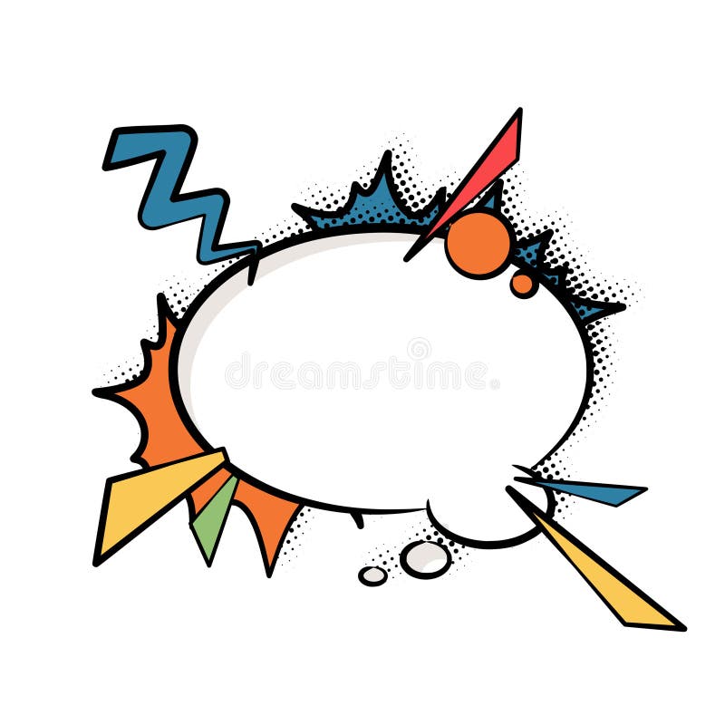 Bold and Bright Speech Bubbles in Pop Art Style Stock Vector ...