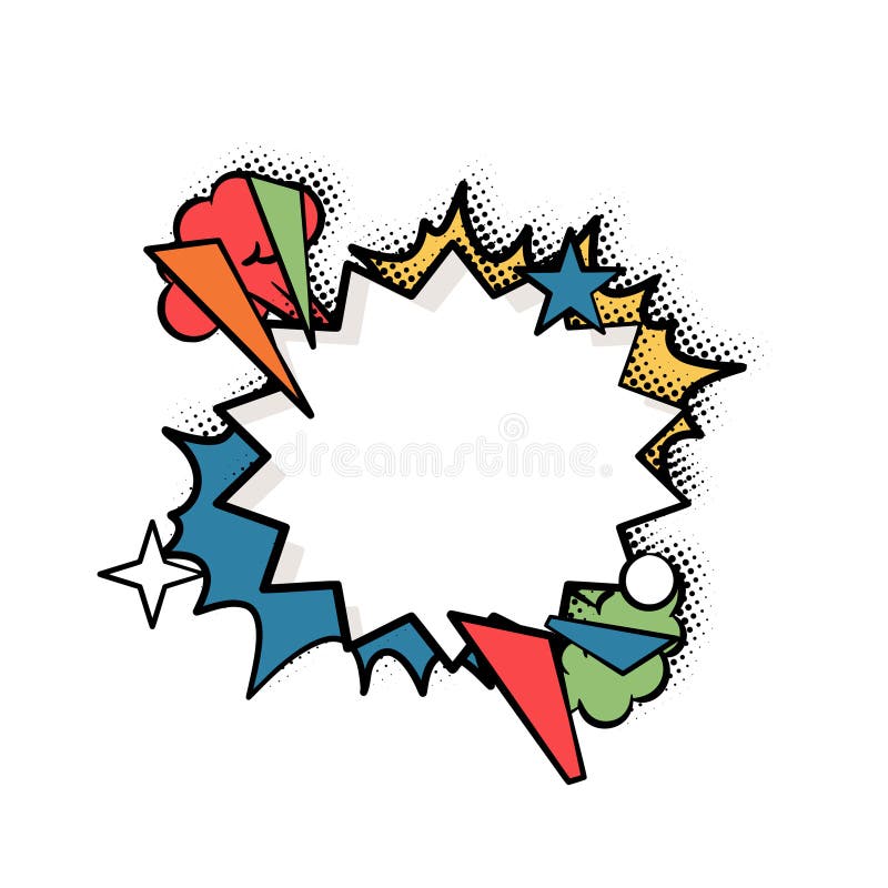 Bold and Bright Speech Bubbles in Pop Art Style Stock Vector ...