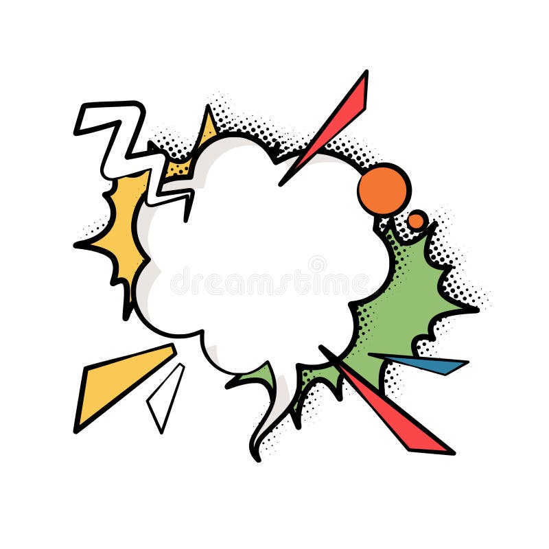 Bold and Bright Speech Bubbles in Pop Art Style Stock Vector ...