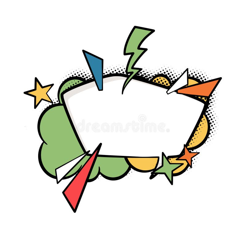 Bold and Bright Speech Bubbles in Pop Art Style Stock Vector ...