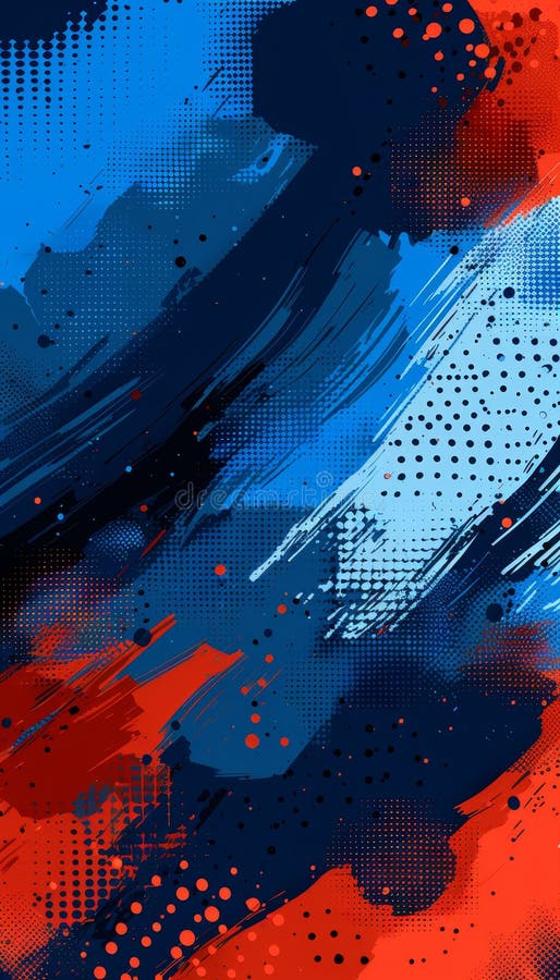 Bold Red Black Abstract Painting Dynamic Interplay Color Texture Canvas ...