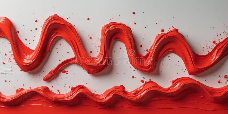 Bold Brush Strokes Create Striking Texture on a Vibrant Red Surface ...