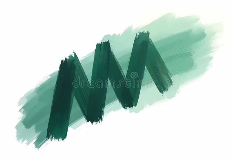 Artistic Green Brush Strokes Creating a Vibrant Abstract Pattern. Generative AI Stock ...