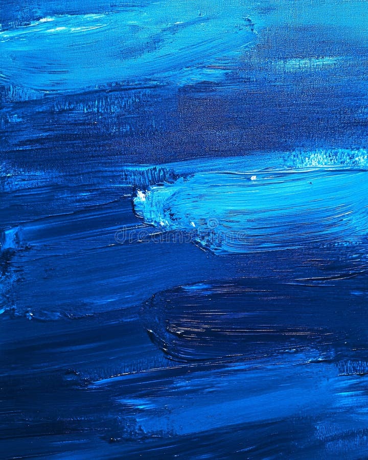 Dynamic Abstract Blue Brushstroke Texture Rich Tones Deep Navy ...