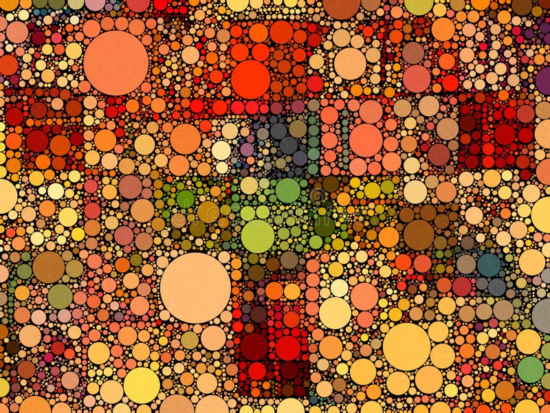 Bold Bubbles Colorful Spots in Orange Yellow Multicolor Stock ...