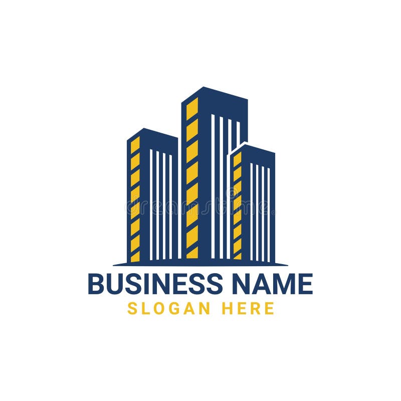 Bold Building Construction Logo Stock Vector - Illustration of ...