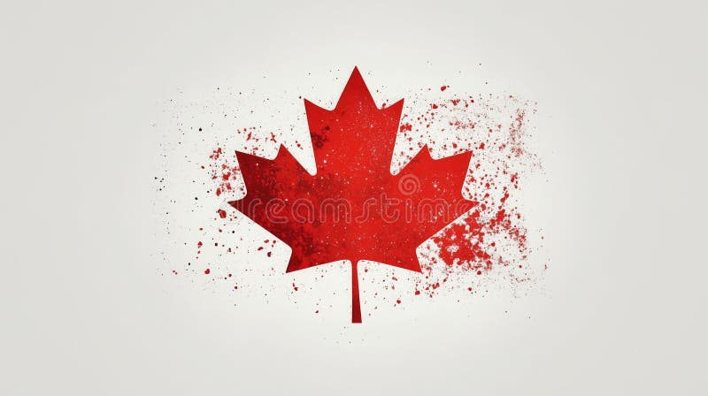 A Bold Canadian Flag with a Dynamic Maple Leaf Representing National ...