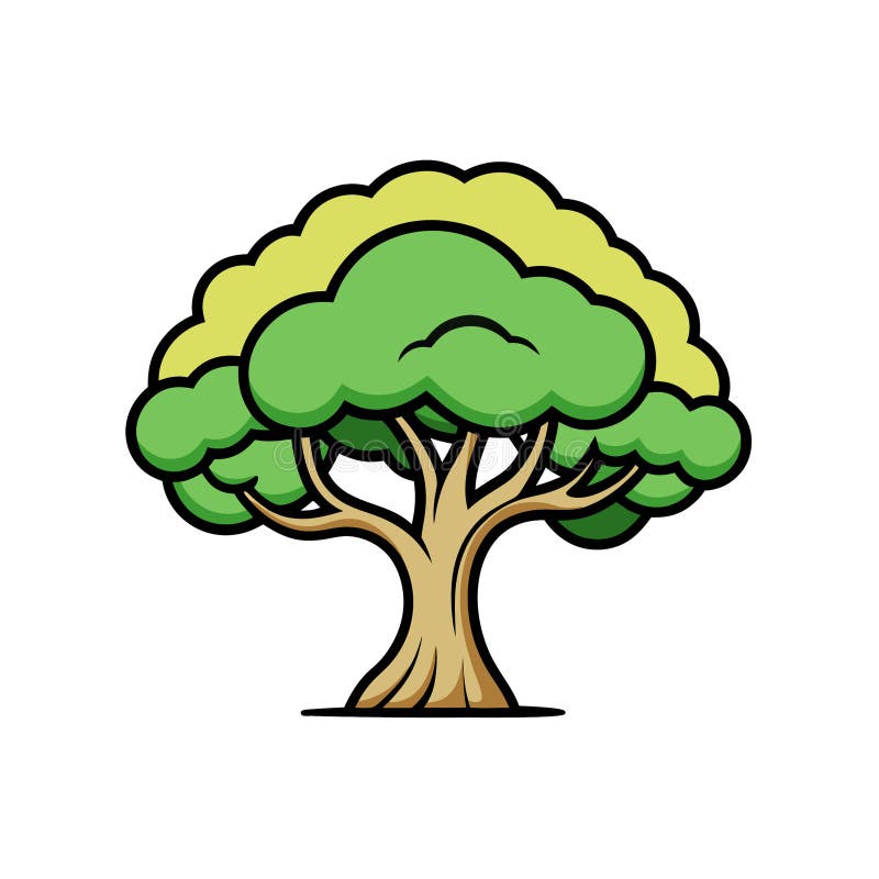 Bold Cashew Tree Illustration Design Stock Photo - Illustration of ...