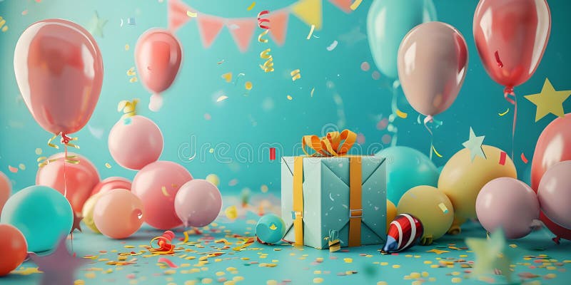 Bold Celebration: Solid Color Birthday Party Background, Vibrant ...