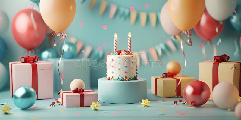 Bold Celebration: Solid Color Birthday Party Background, Vibrant ...