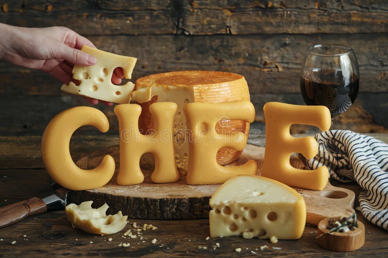 Bold cheese font stock illustration. Illustration of cheese - 340130807