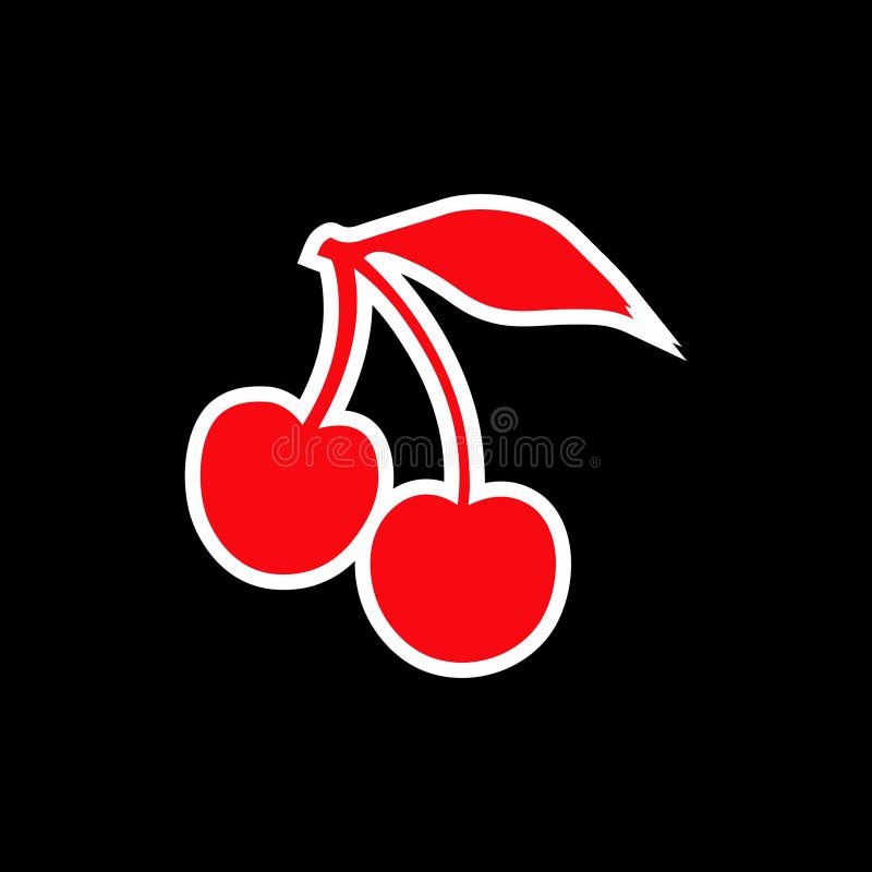 Bold Cherry Icon – Retro Red Fruit Vector Illustration Stock Vector ...