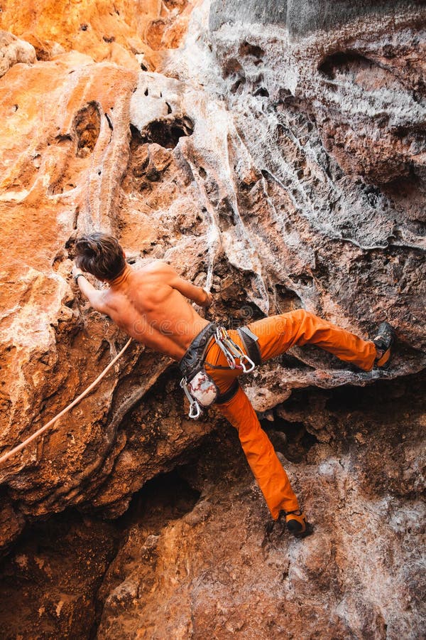 Bold Choice - Rock Climbing Stock Image - Image of determination ...