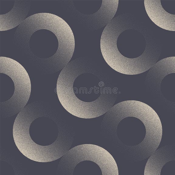 Bold Circles Fancy Seamless Pattern Vector Stipple Abstract Background ...
