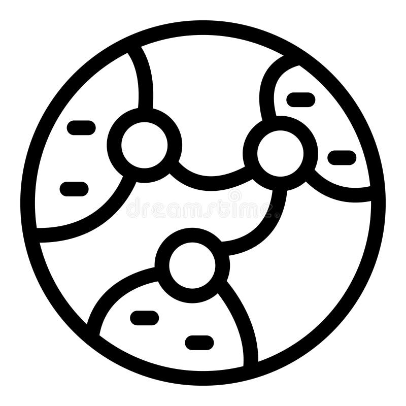 Bold Circular Icon Symbolizing Global Network Connectivity Stock Vector ...