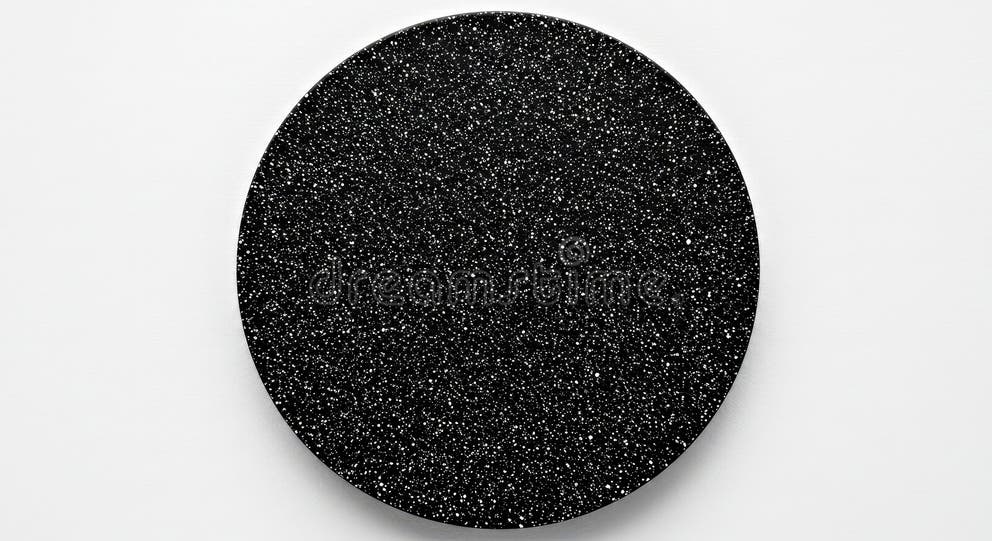 Bold Circular Monochrome Design with Distinctive Speckled Pattern ...