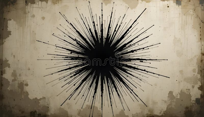 Abstract Grunge Circular Starburst Explosion Texture with Uneven ...