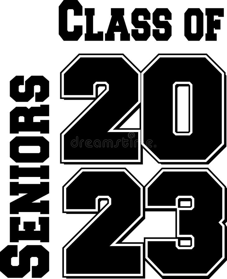 Bold Class of 2023 Stacked Logo Stock Illustration - Illustration of ...